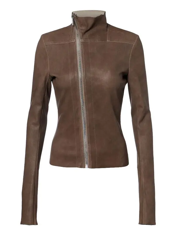 Rick Owens Gary Leather Jacket - Grey