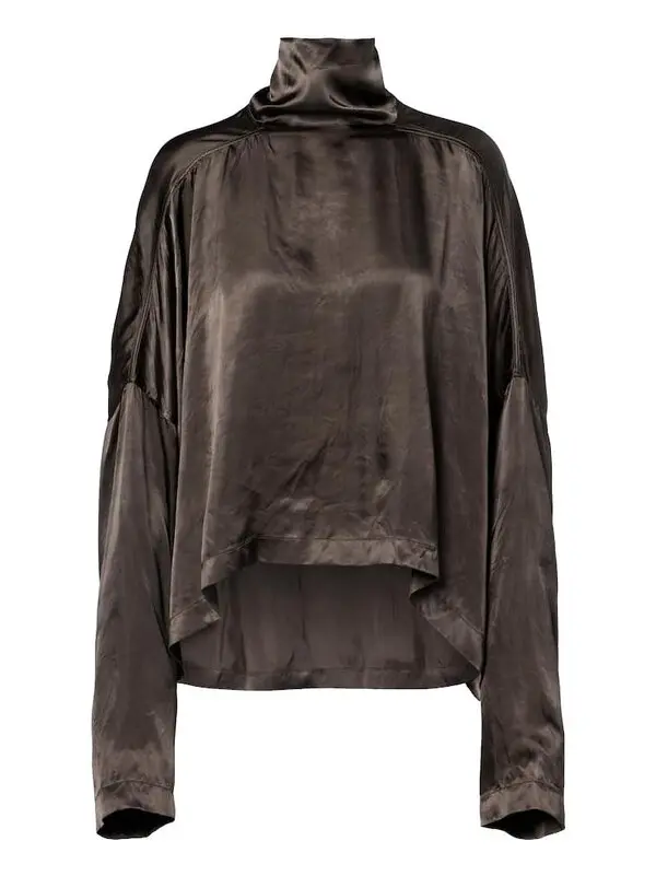 Rick Owens Jumbo Tabard Asymmetric Top - Brown