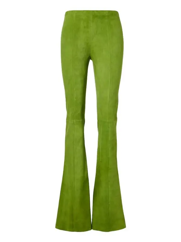 Stouls Gege Suede Flared Pants - Green