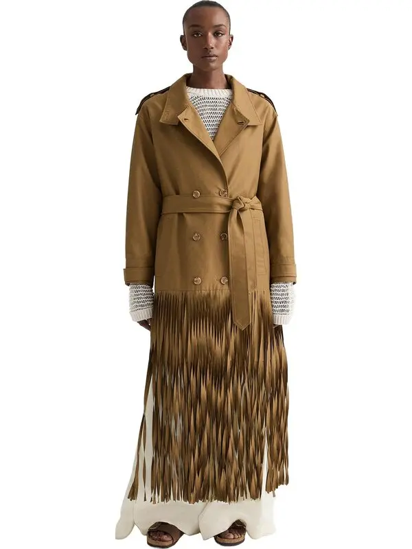 TWP Fringe Benefit Coat In Water Repellent Twill - British Khaki
