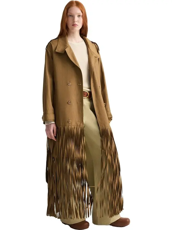 TWP Fringe Benefit Coat In Water Repellent Twill - British Khaki