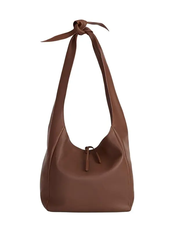 TWP Paros Leather Shoulder Bag - Saddle