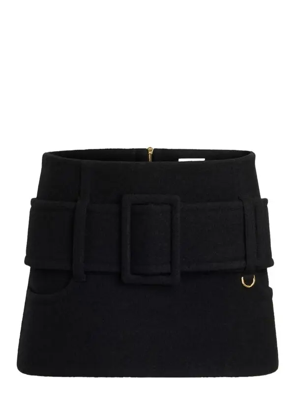PATOU Belted Mini Skirt - Black