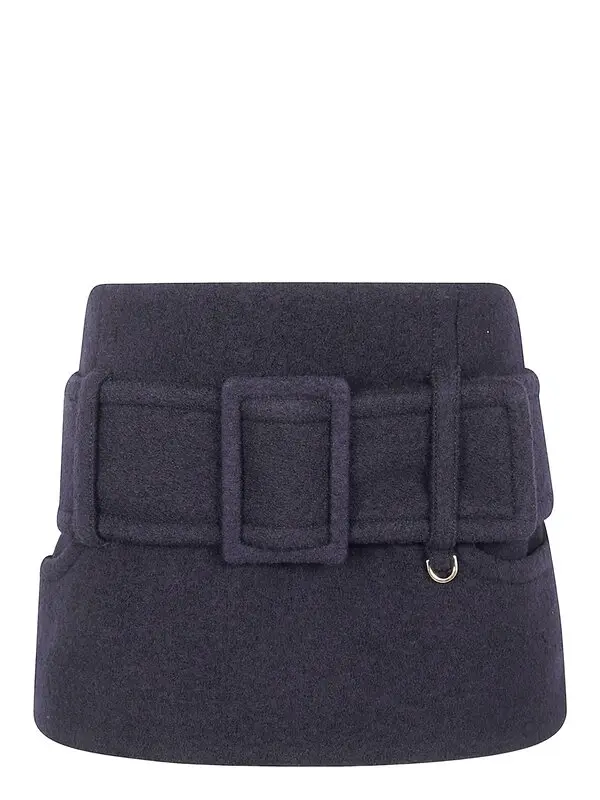 PATOU Belted Mini Skirt - Black