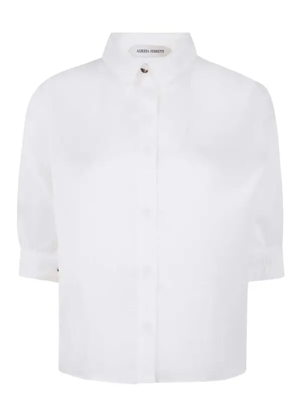 Alberta Ferretti Triple Organza Shirt - White
