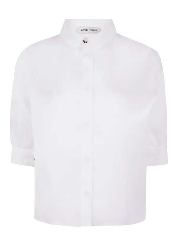 Alberta Ferretti Triple Organza Shirt - White
