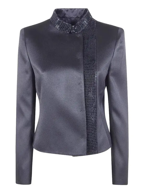 Giorgio Armani Embroidered Jacket - Black