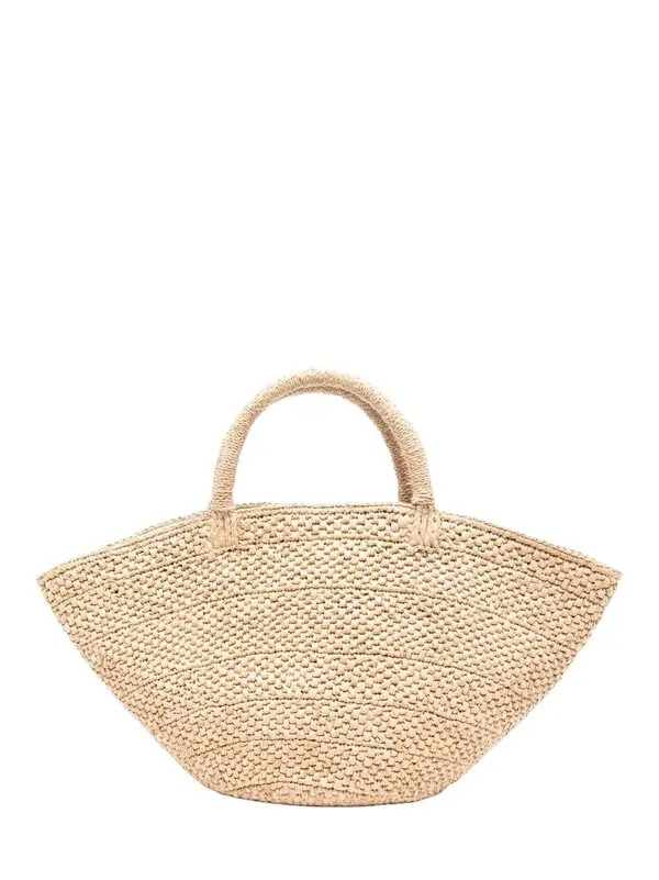 IBELIV Ela Raffia Shoulder Bag - Beige
