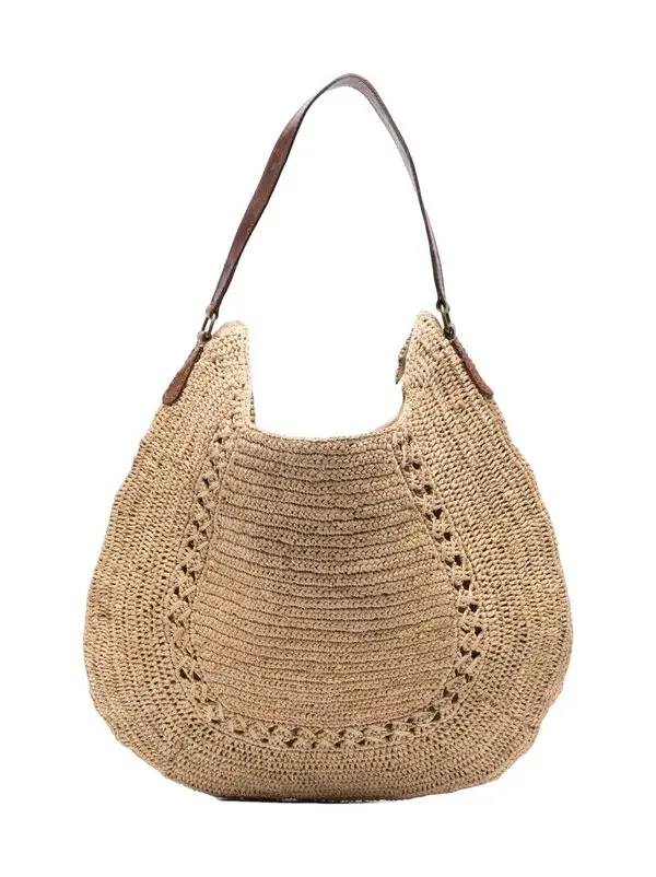 IBELIV Meva Raffia Shoulder Bag - Beige