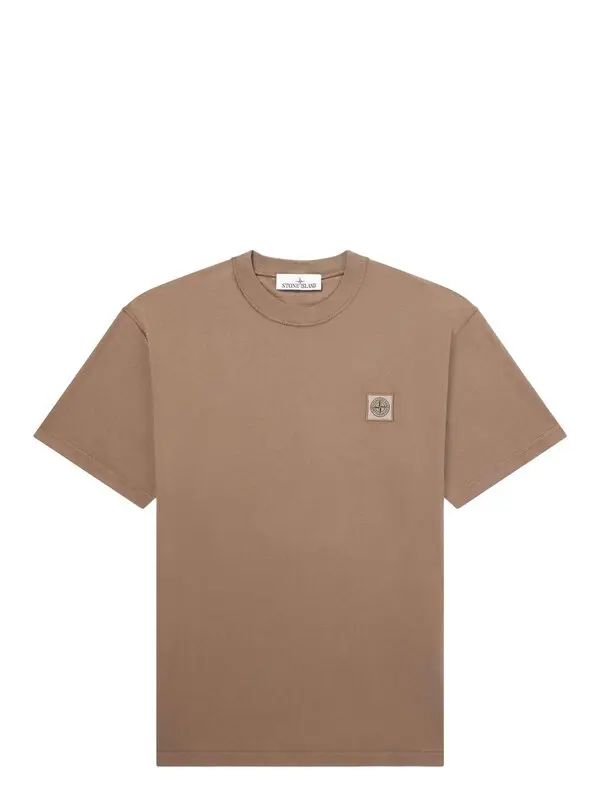 Stone Island Logo-appliquéd Cotton-jersey T-shirt - Brown