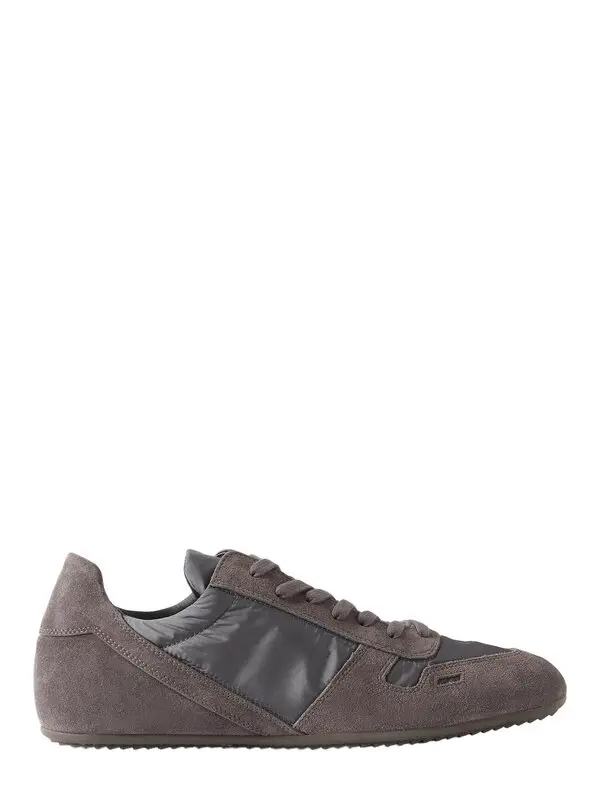 Rick Owens Suede And Nylon Sneakers - Brown