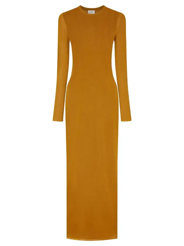 Saint Laurent Knitted Maxi Dress - Saffron