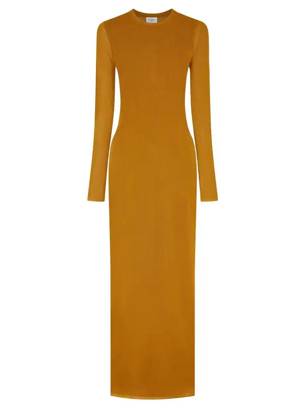 Saint Laurent Knitted Maxi Dress - Yellow
