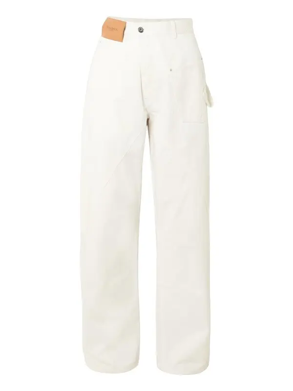 JW Anderson Twisted Paneled High-rise Jeans - Neutrals