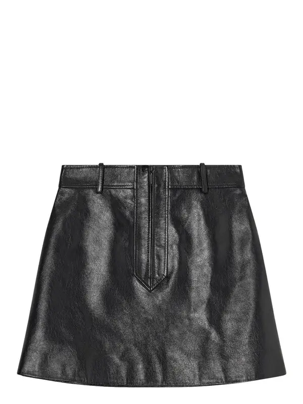 Gucci Leather Mini Skirt - Black