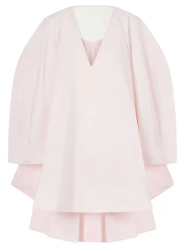 Jacquemus Paysan Oversized Cotton-blend Mini Dress - Pastel Pink