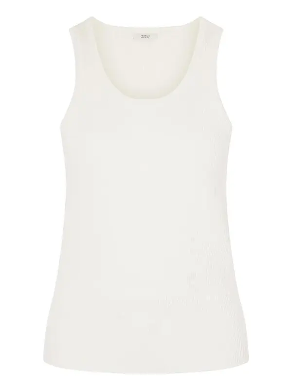 FFORME Camilla Ribbed Cotton Tank Top - White