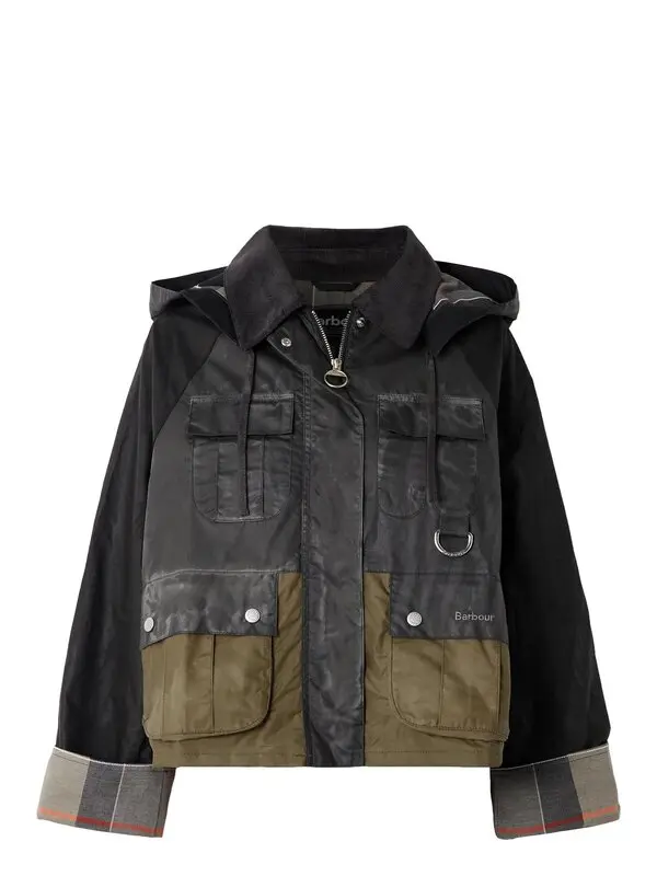 Barbour Liza Hooded Waxed-cotton Jacket - Black