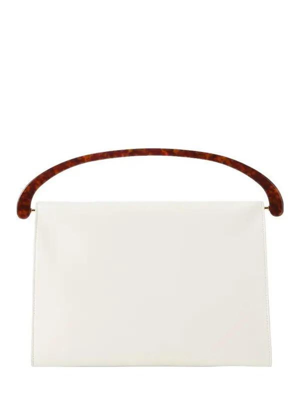 Dries Van Noten Leather Shoulder Bag - White
