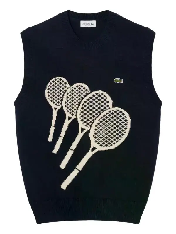 Lacoste Racket-motif Sweater - Blue