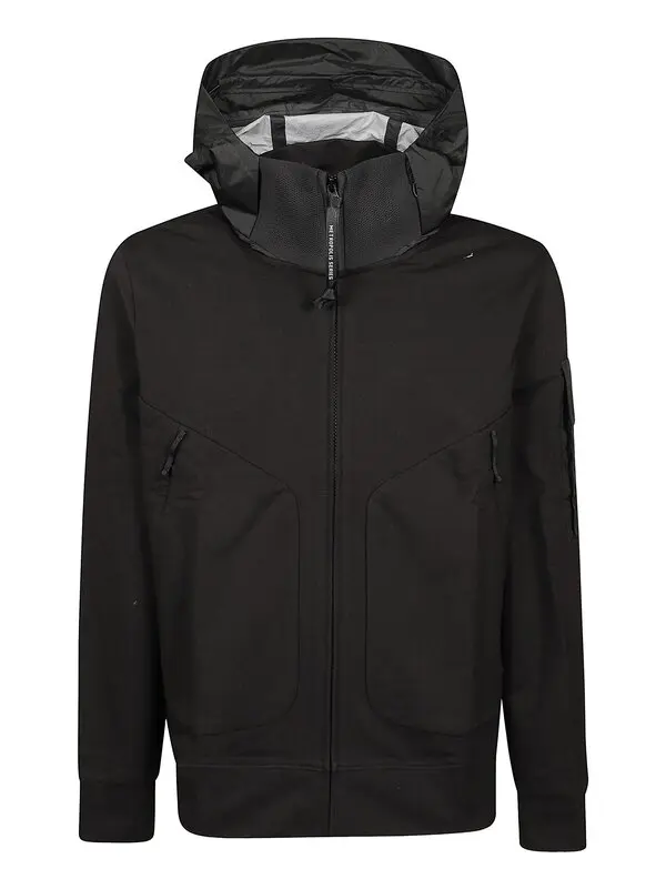 C.P. COMPANY Full Zip Sweatshirt With Logo - Black