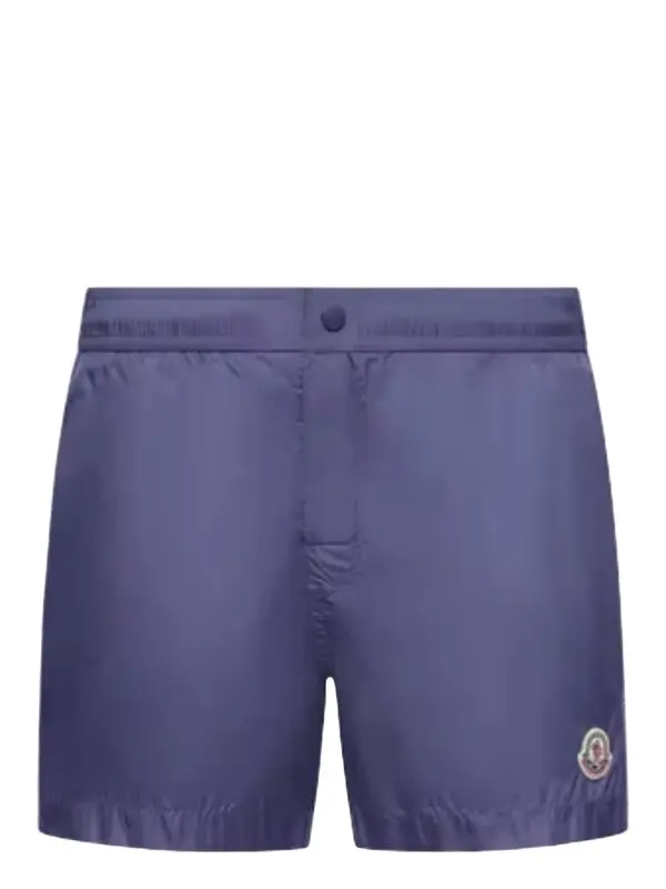 Moncler Logo Swim Shorts - Sky Blue