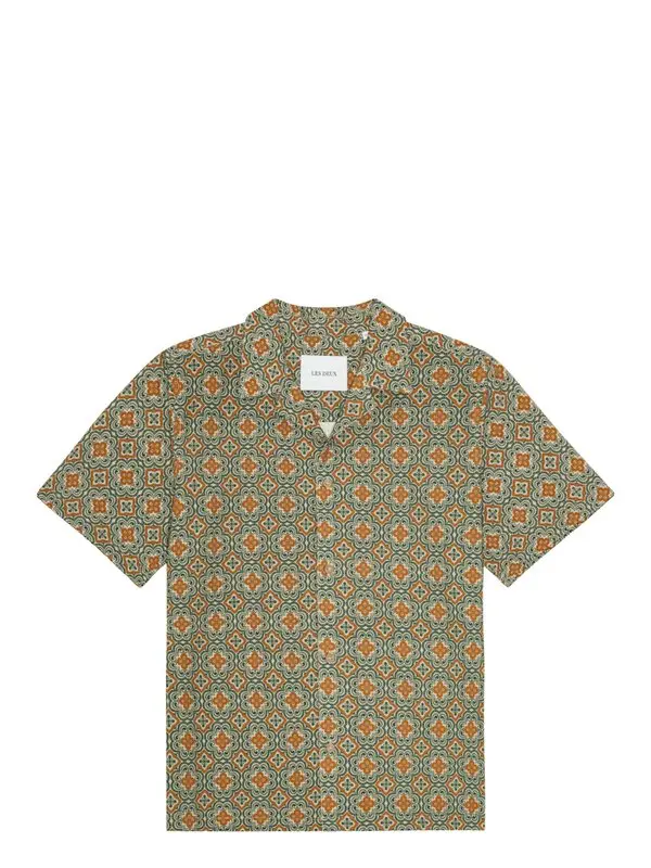 LES DEUX Lukas Arabesque Aop Shirt - Green