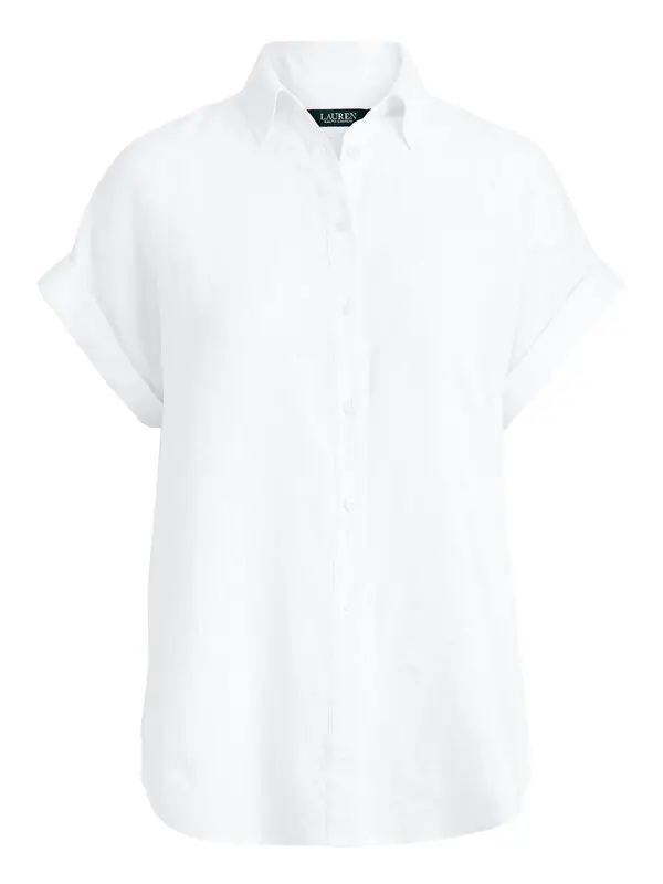 Ralph Lauren Linen Short Sleeve Shirt - White