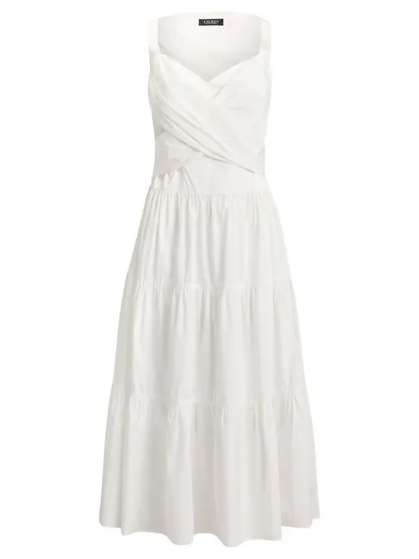 Ralph Lauren Cotton Flounced Dress - White