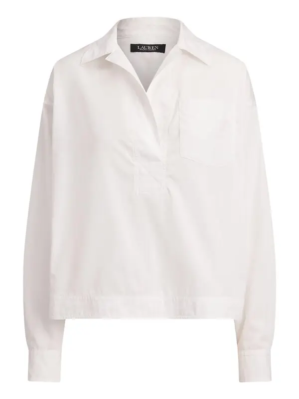 Ralph Lauren Cropped Cotton Shirt - White
