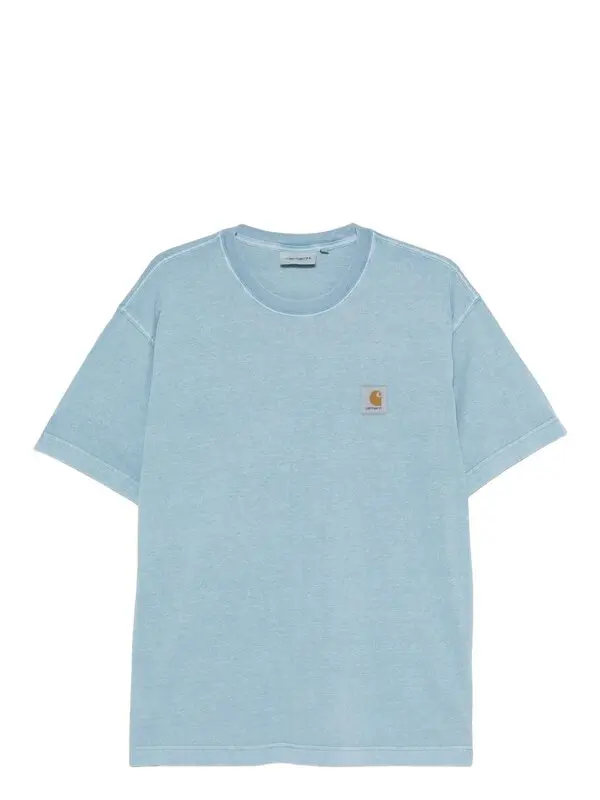 Carhartt Work In Progress Logo Cotton T-shirt - Sky Blue