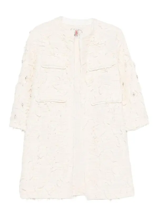 BYE Cotton Blend Caban Coat - White