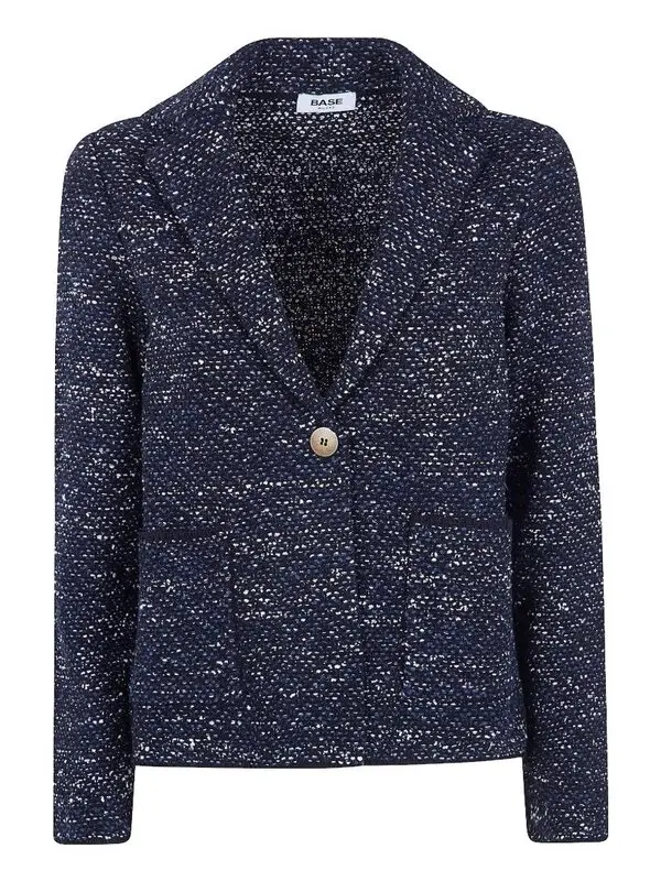 BASE Cotton Blend Single-breasted Jacket - Black