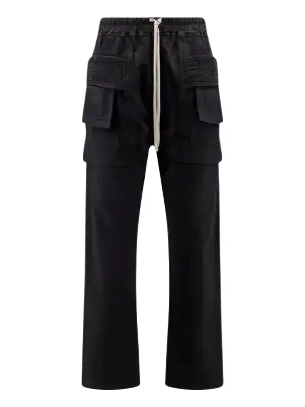 Rick Owens Cotton Trousers - Black