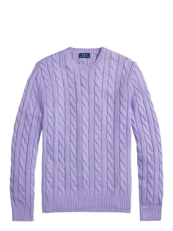Polo Ralph Lauren Cable Knit Pullover Sweater - Purple