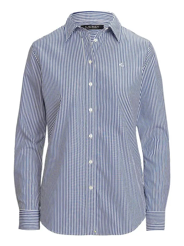 Ralph Lauren Striped Cotton Shirt - Sky Blue