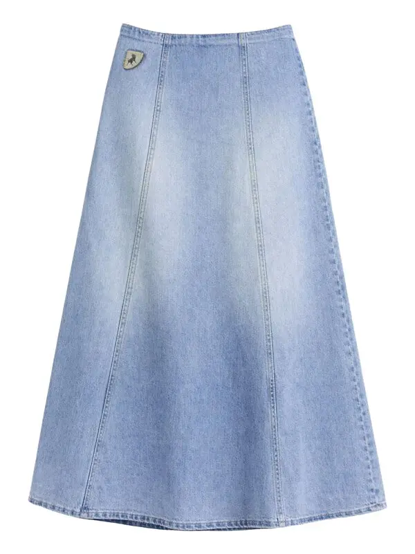 LOIS Panelled Denim Skirt - Sky Blue