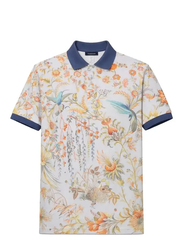 Etro Polo Shirt With Floral Print - Multi