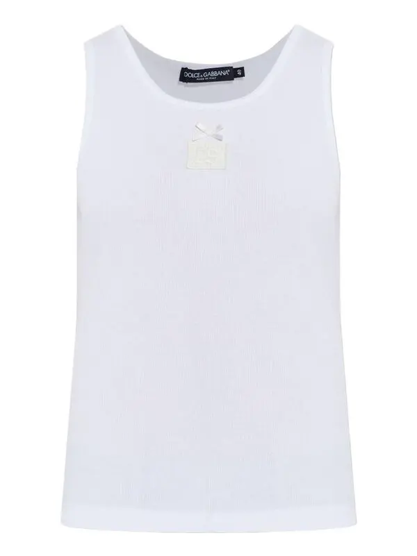 Dolce & Gabbana Cotton Tank Top - White