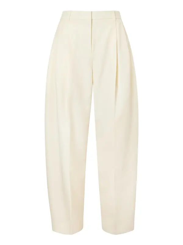Jacquemus D'homme Pleated Wool Tapered Pants - Neutrals