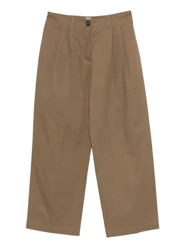 TOTEME Organic Cotton Trousers - Brown