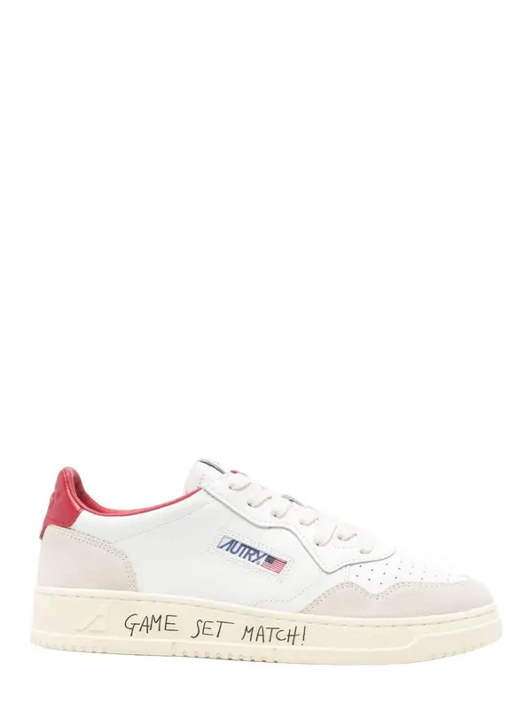 AUTRY Medialist Low Leather Sneakers - Red