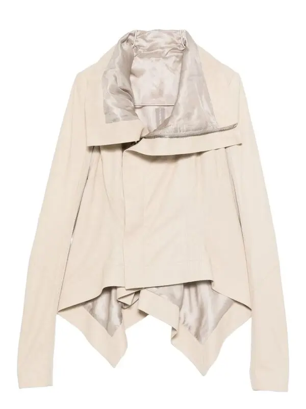 Rick Owens Leather Jacket - Beige