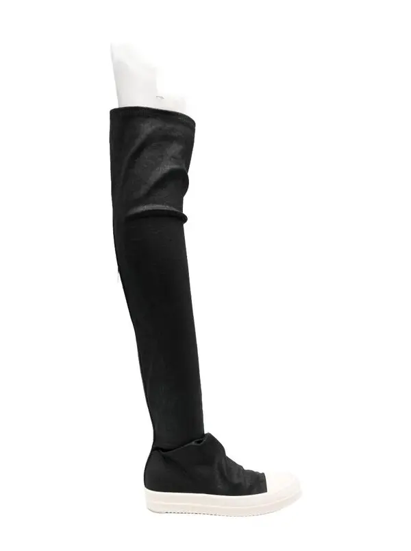 Rick Owens Canvas Denim Boots - Black
