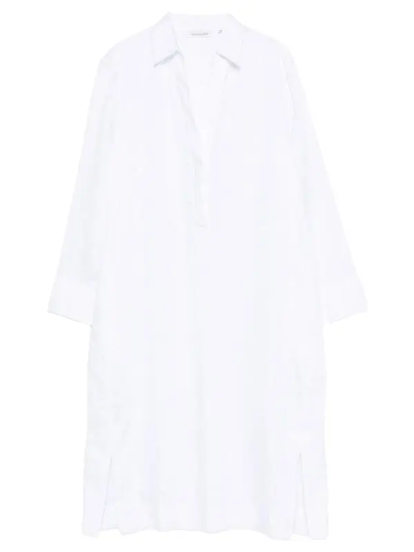 ARCHIVIO '67 Linen Chemisier Dress - White
