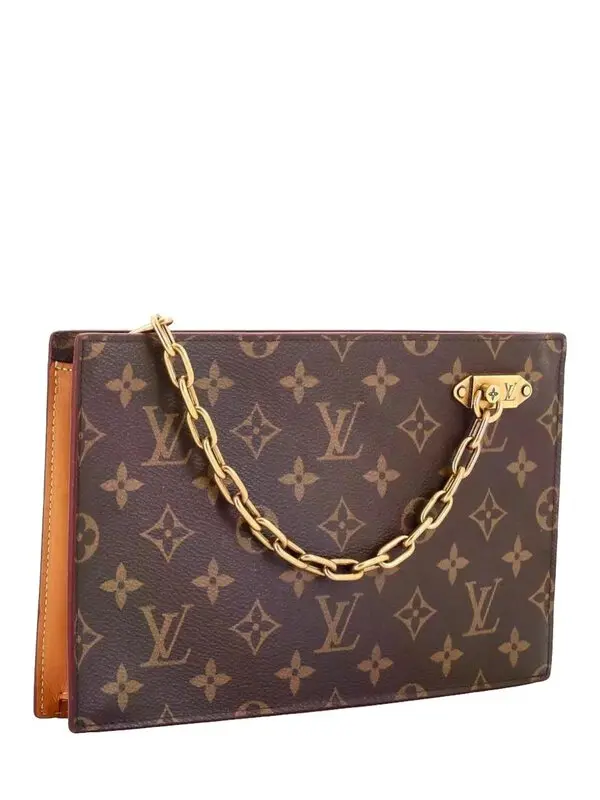 LOUIS VUITTON Legacy Chain Monogram Canvas Clutch - Brown