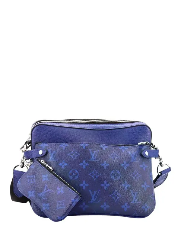 LOUIS VUITTON Trio Messenger Bag Monogram Taigarama - Blue