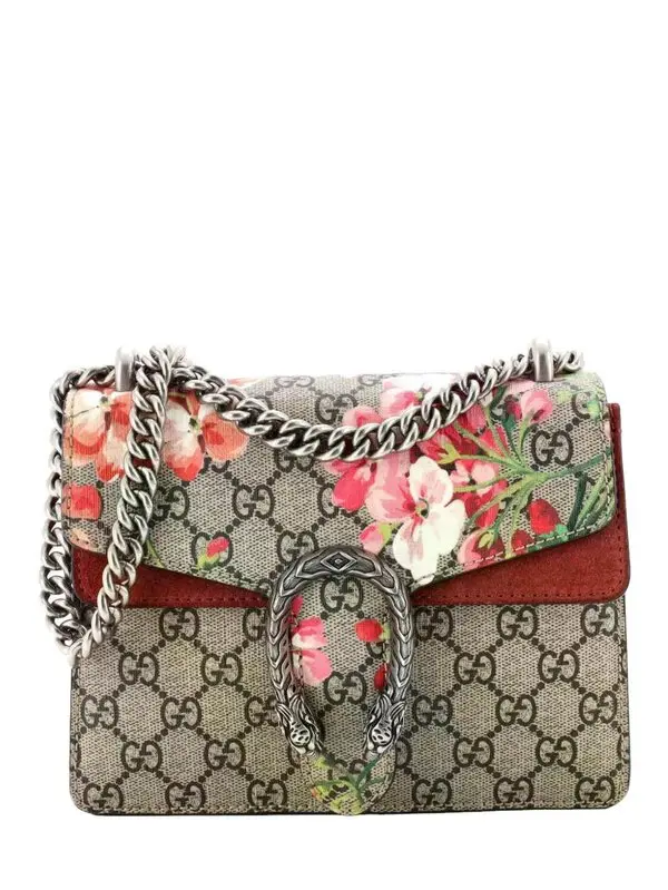 Gucci Dionysus Blooms Print Gg Coated Canvas Mini Shoulder Bag - Brown