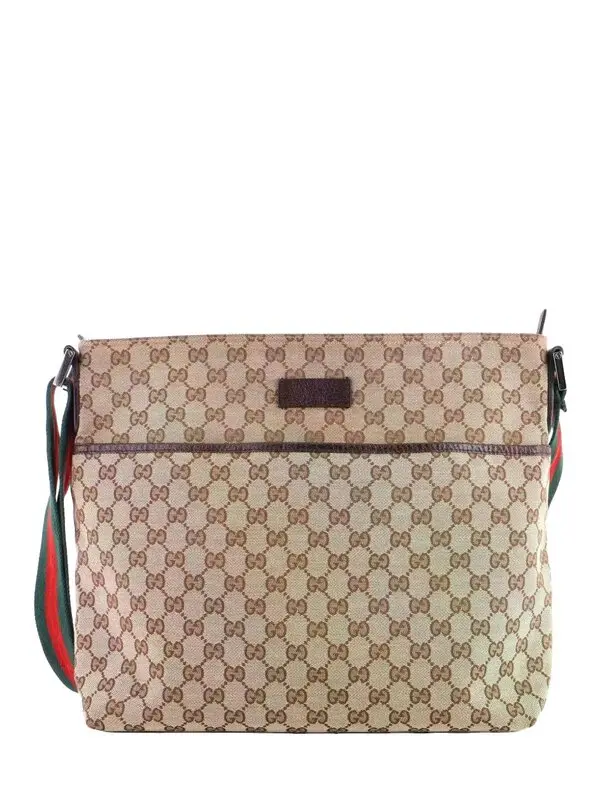 Gucci Gg Canvas Medium Crossbody Bag - Brown