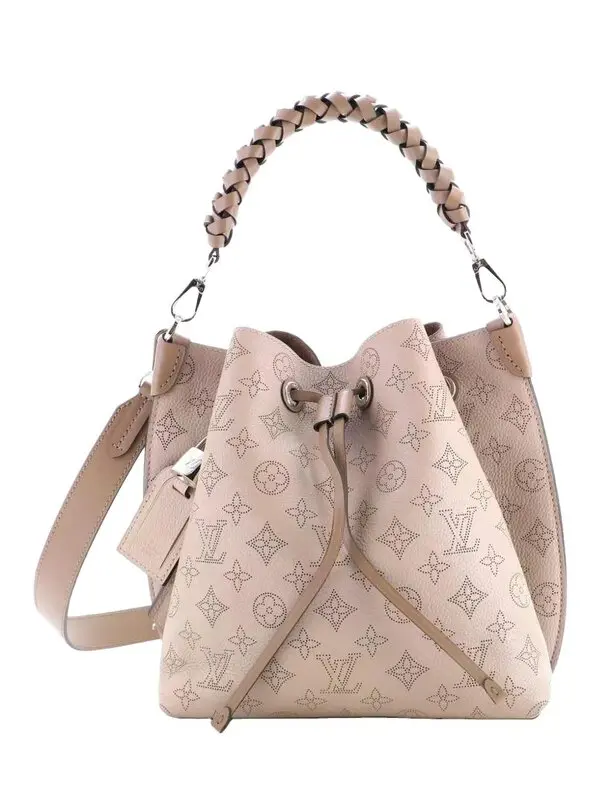 LOUIS VUITTON Muria Mahina Leather Bucket Bag - Neutrals
